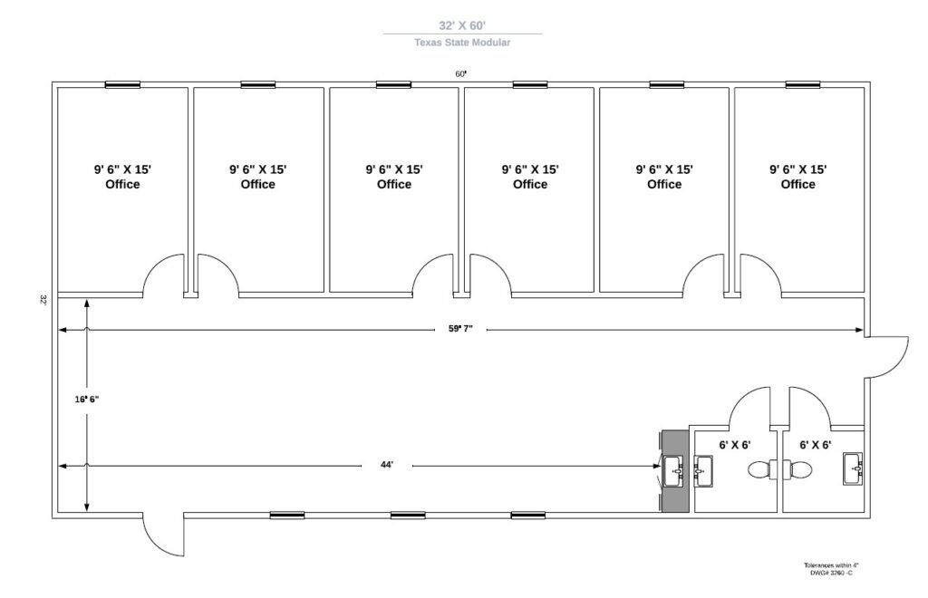 32 x 60 Modular Office | Texas State Modular